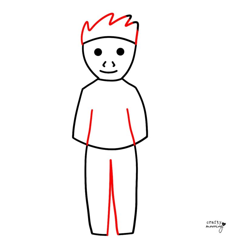 How to Draw a Man (Easy for Beginners) - Crafty Morning