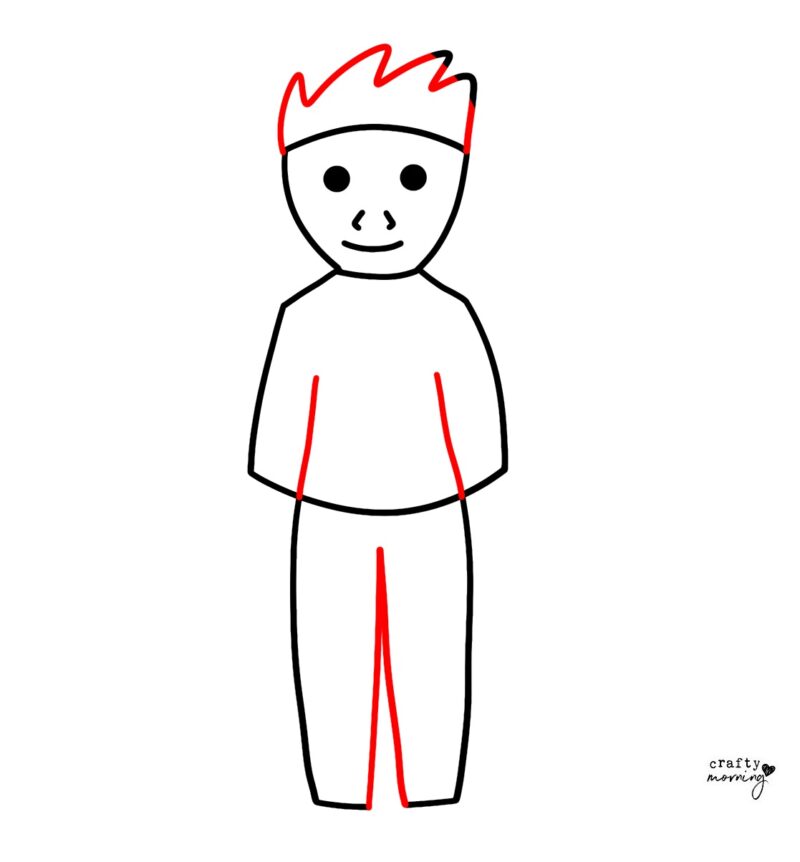 How to Draw a Man (Easy for Beginners) - Crafty Morning