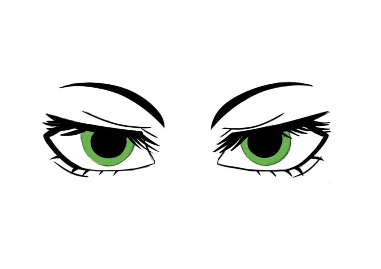 How to Draw Anime Eyes Step by Step - Crafty Morning