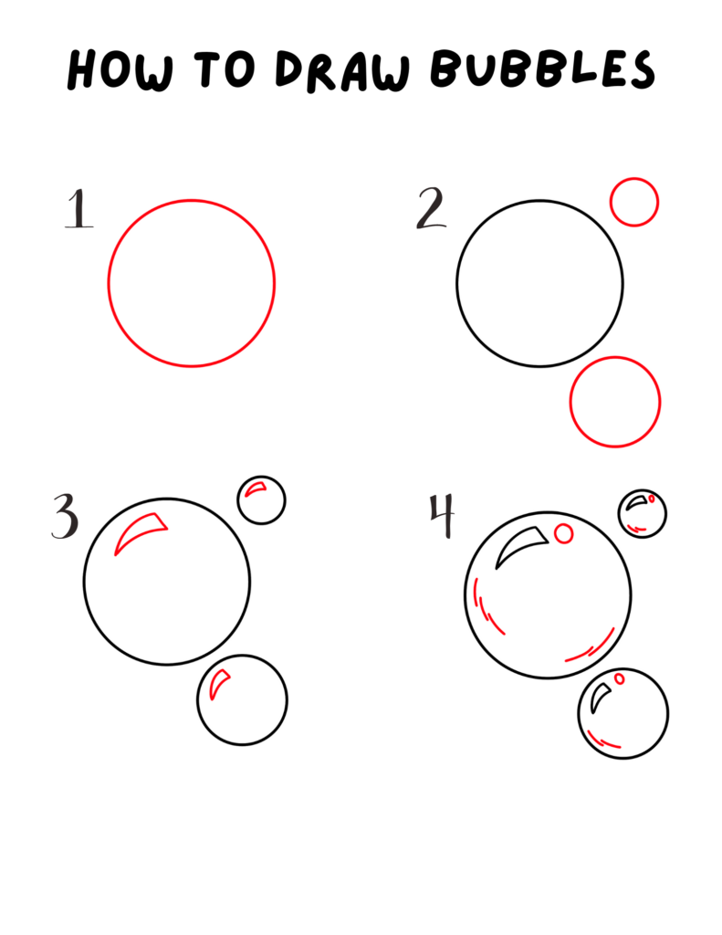 How to Draw Bubbles (Easy Step by Step)
