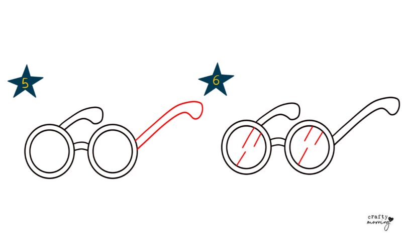 How to Draw Glasses (Easy Step by Step) - Crafty Morning