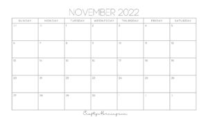 2022 Printable Calendar (Monthly PDFs) - Crafty Morning