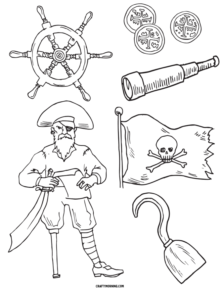 Pirate Coloring Pages (Free Printables) - Crafty Morning