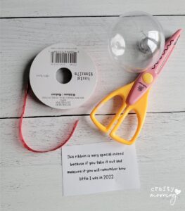 Ribbon Height Keepsake Ornament Idea - Crafty Morning