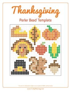 Thanksgiving Perler Bead Patterns - Crafty Morning