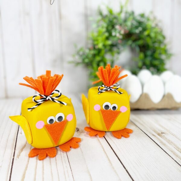 Dollar Store Foam Dice Chicks - Crafty Morning