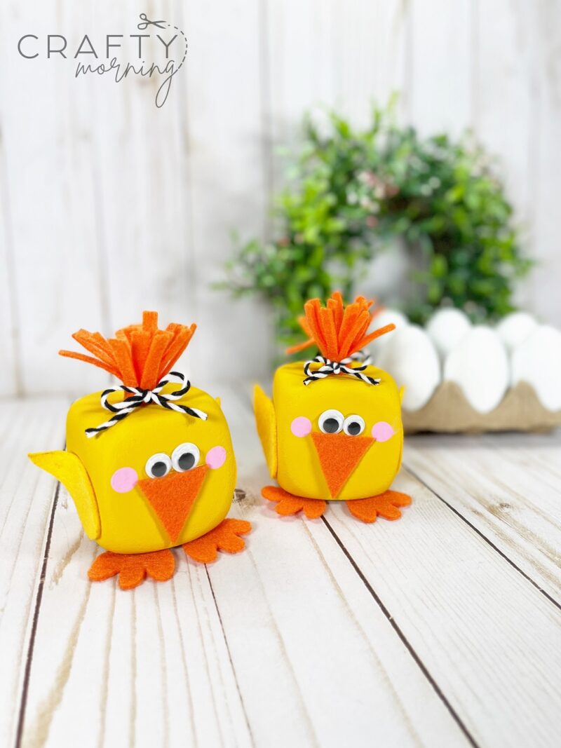 Dollar Store Foam Dice Chicks - Crafty Morning