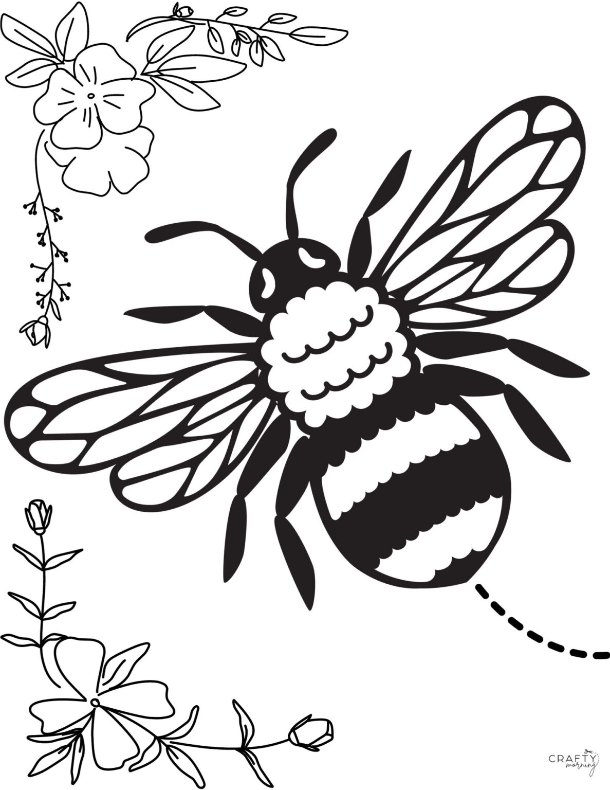 Bee Coloring Pages to Print - Crafty Morning