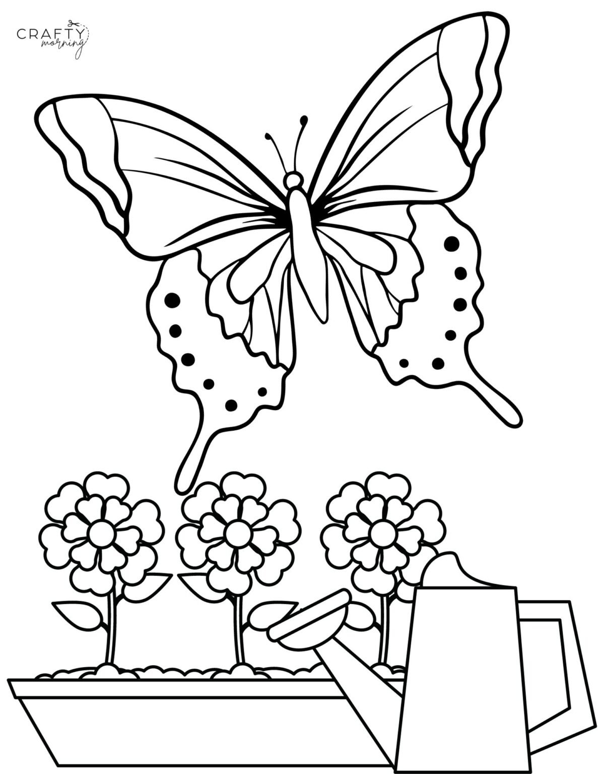 Free Butterfly Coloring Pages to Print - Crafty Morning