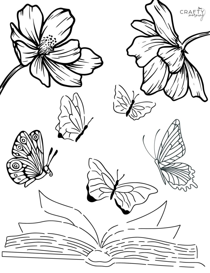 Free Butterfly Coloring Pages to Print - Crafty Morning