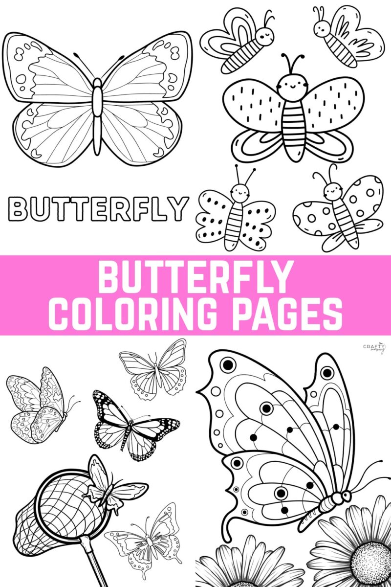 Free Butterfly Coloring Pages to Print - Crafty Morning