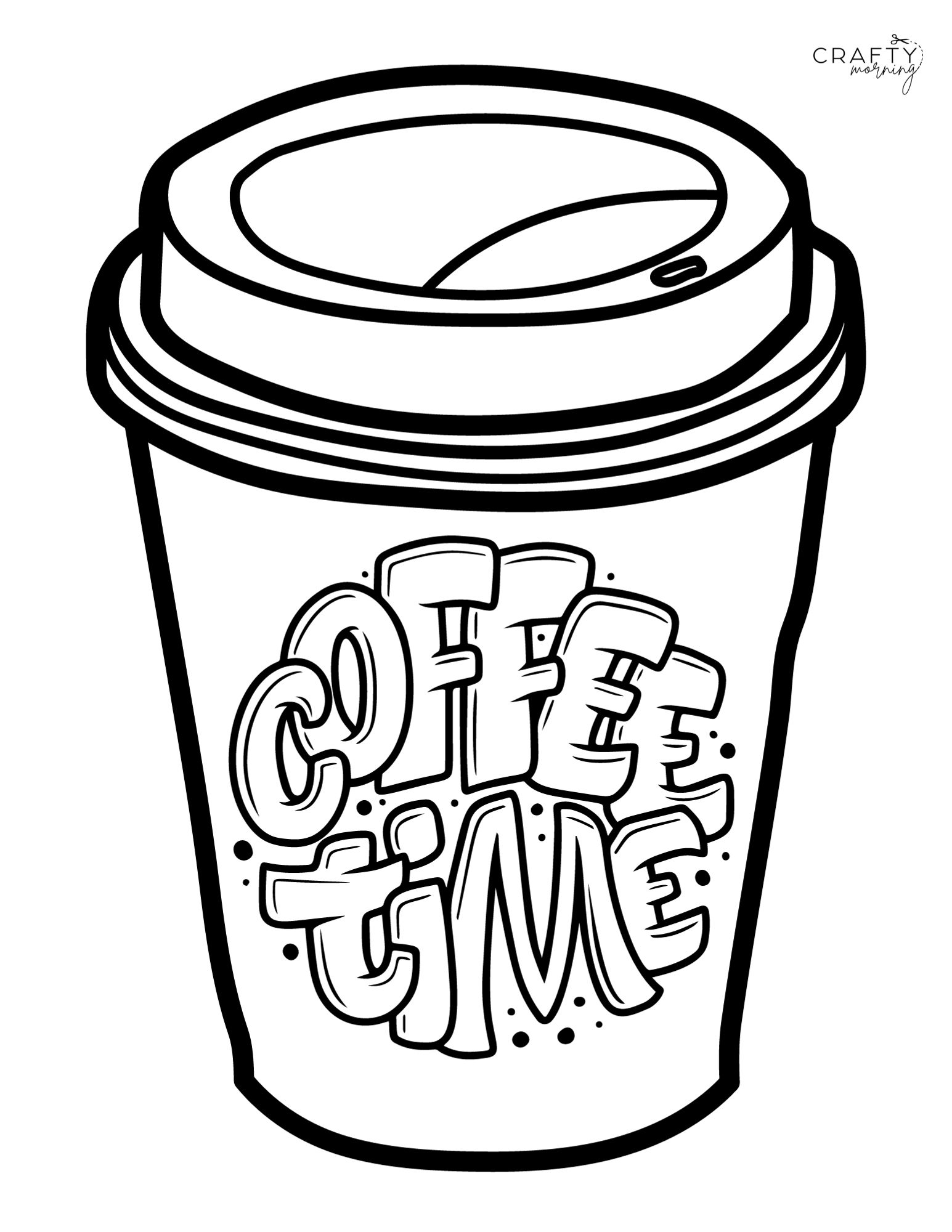 cup of coffee coloring sheet