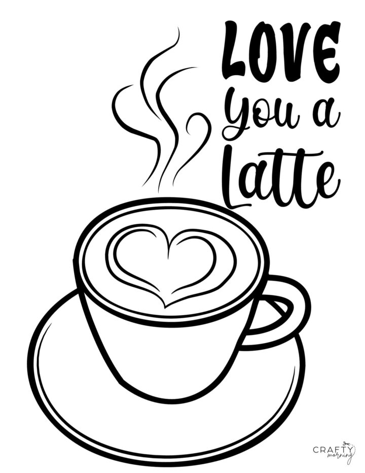 Coffee Coloring Pages to Print - Crafty Morning