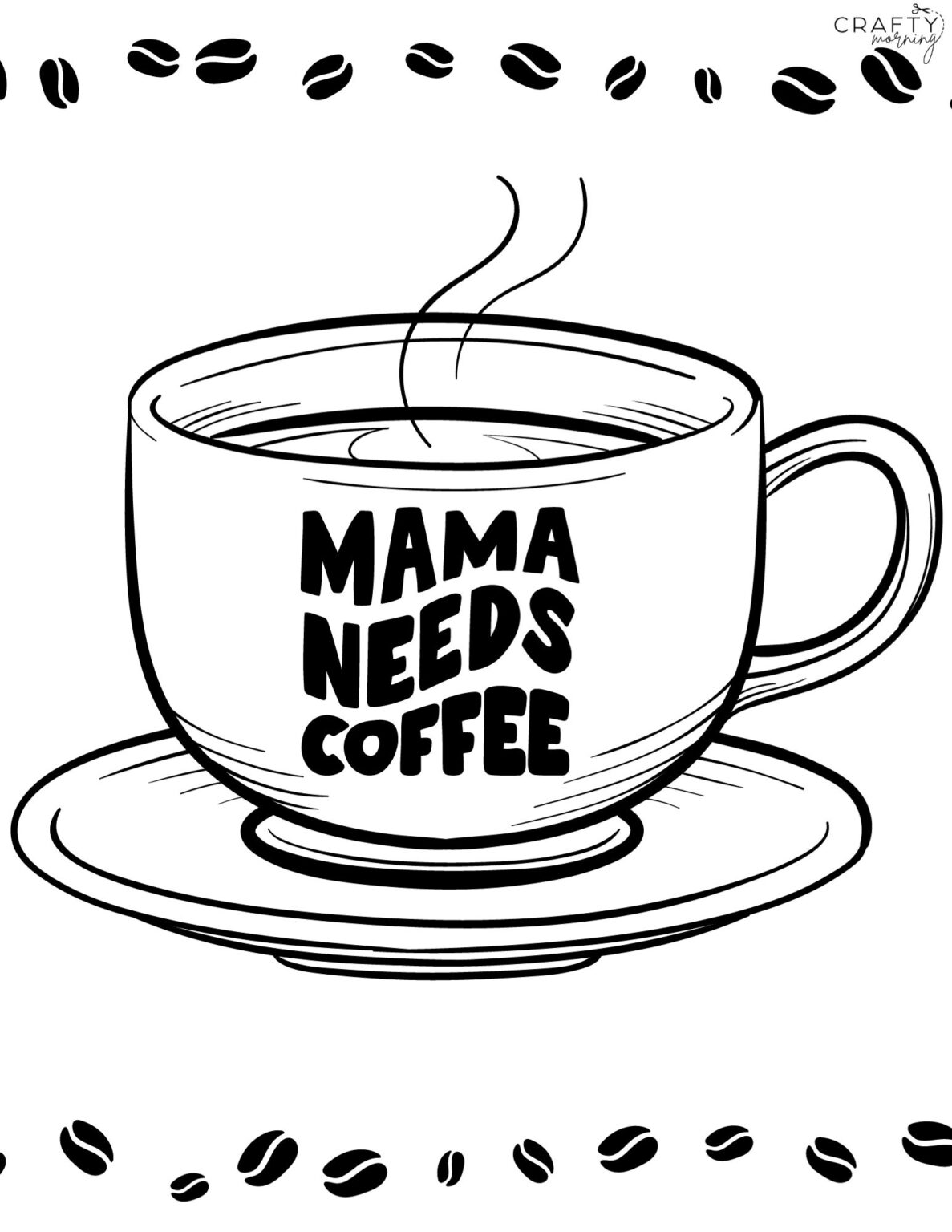 Coffee Coloring Pages to Print - Crafty Morning
