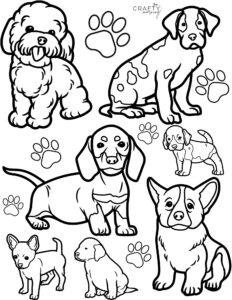 Cute Dog Coloring Pages to Print - Crafty Morning