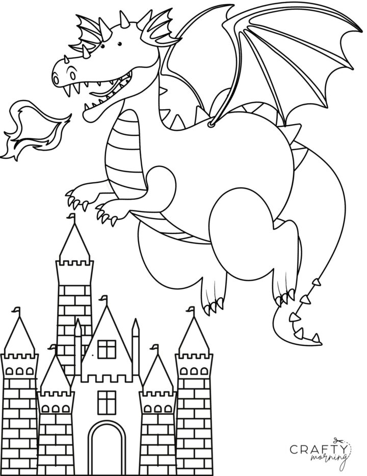 Free Printable Dragon Coloring Pages - Crafty Morning