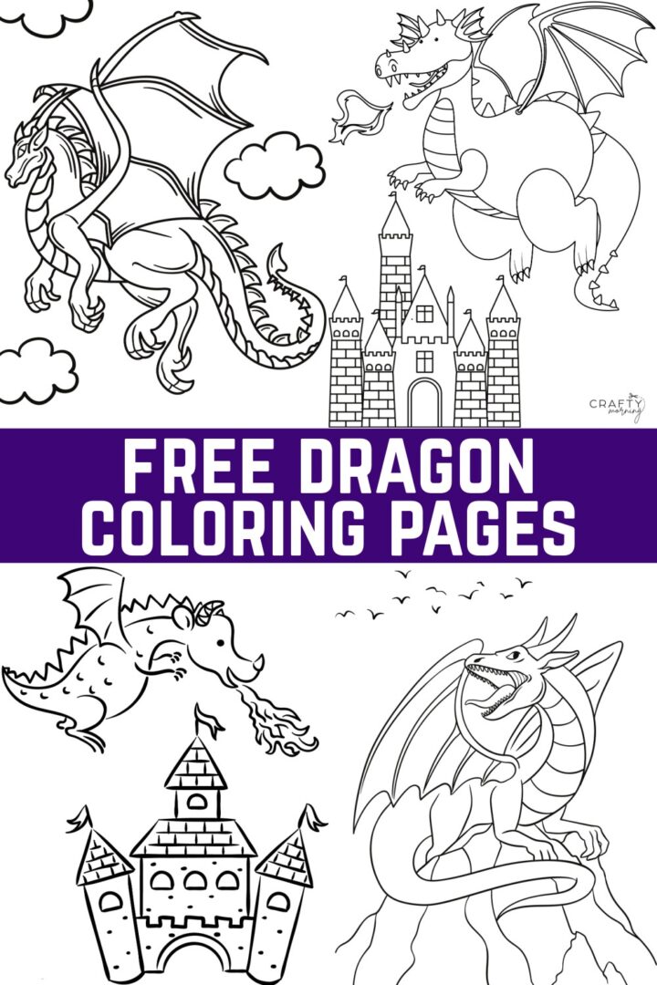 Free Printable Dragon Coloring Pages - Crafty Morning