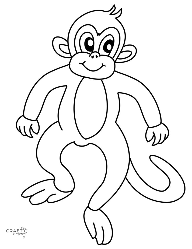 Easy Monkey Drawing (Step by Step How to Draw) - Crafty Morning