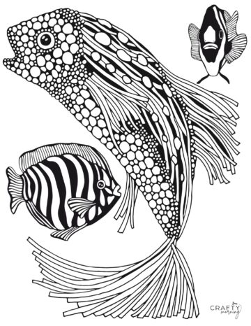 Printable Fish Coloring Pages - Crafty Morning