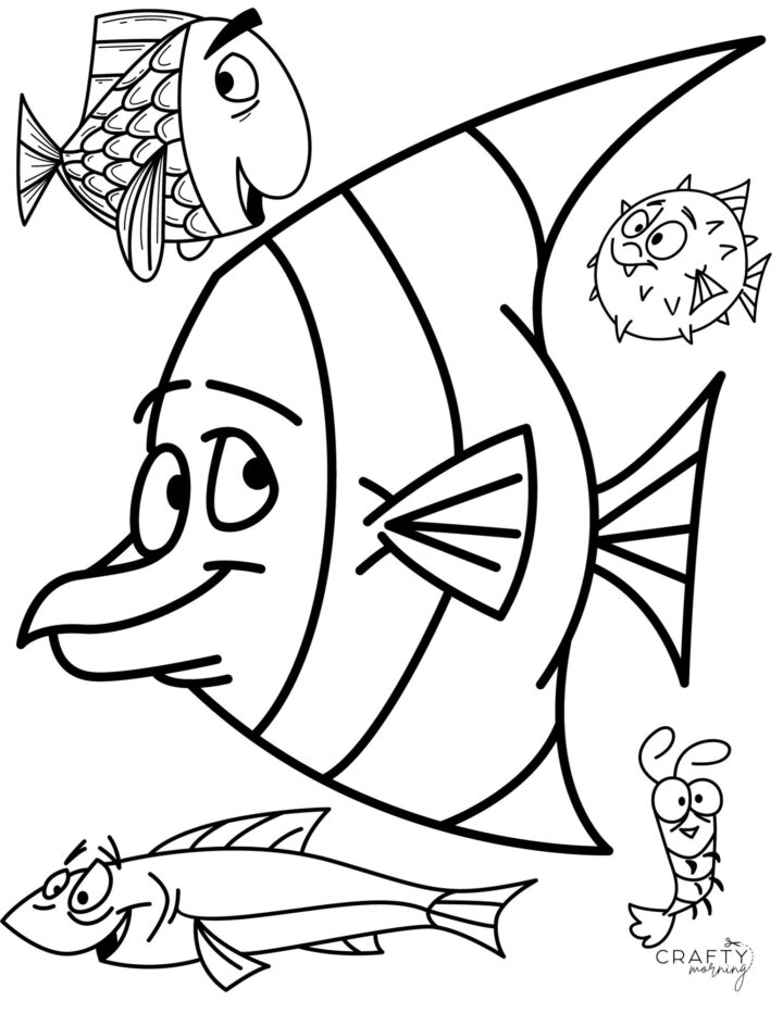 Printable Fish Coloring Pages - Crafty Morning
