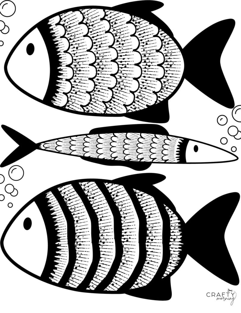 Printable Fish Coloring Pages - Crafty Morning