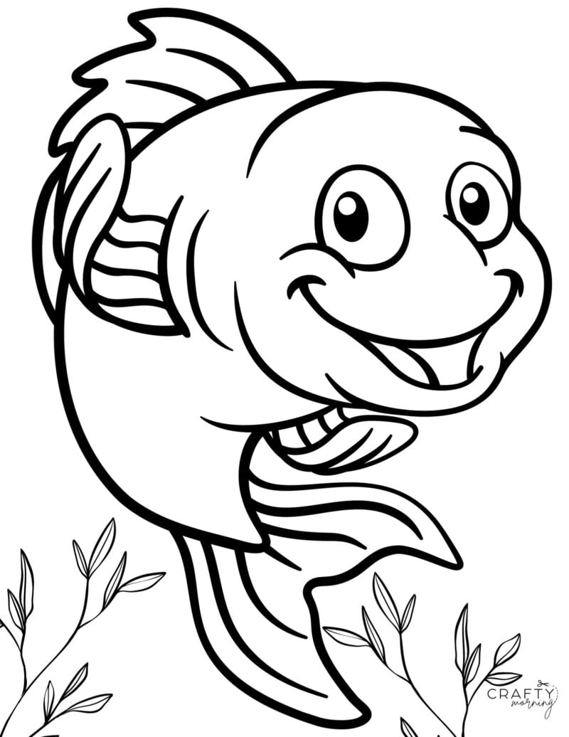 Printable Fish Coloring Pages - Crafty Morning