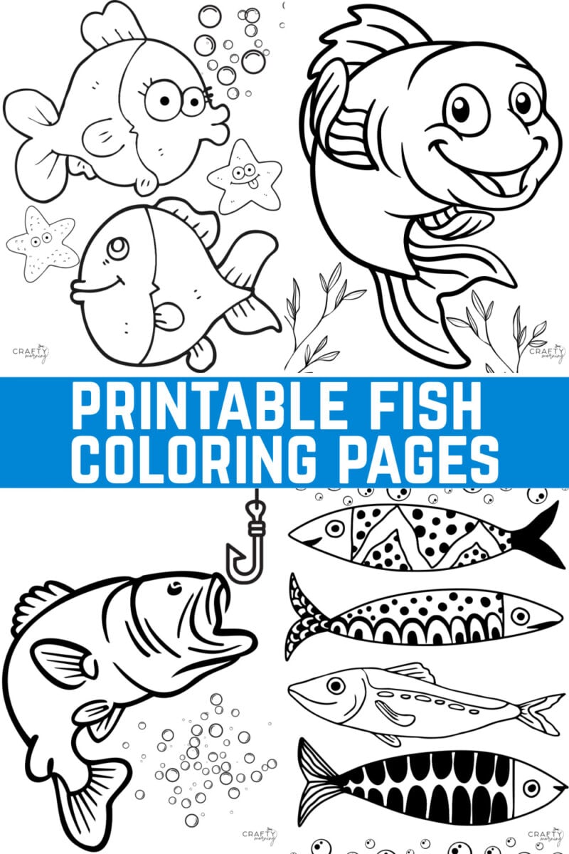 Easy Fish Drawing- Step by Step Printable - Crafty Morning