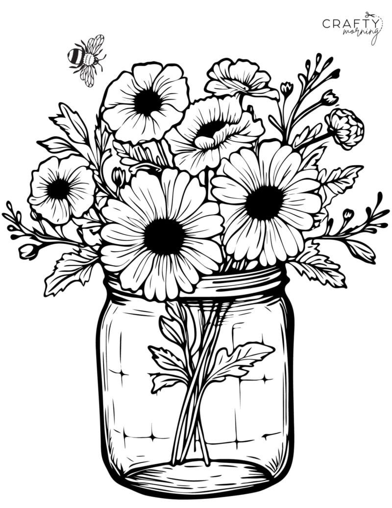 Flower Coloring Pages to Print - Crafty Morning