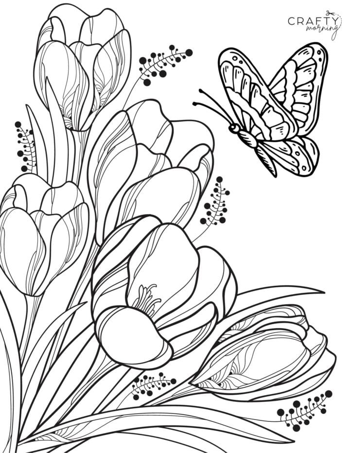 Flower Coloring Pages to Print - Crafty Morning