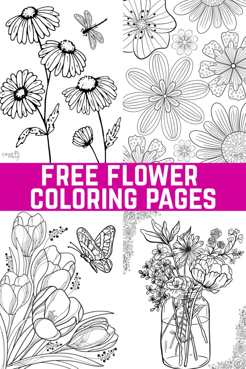 Flower Coloring Pages to Print - Crafty Morning