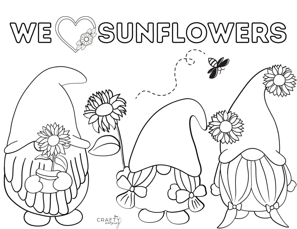 Free Printable Sunflower Coloring Pages - Crafty Morning