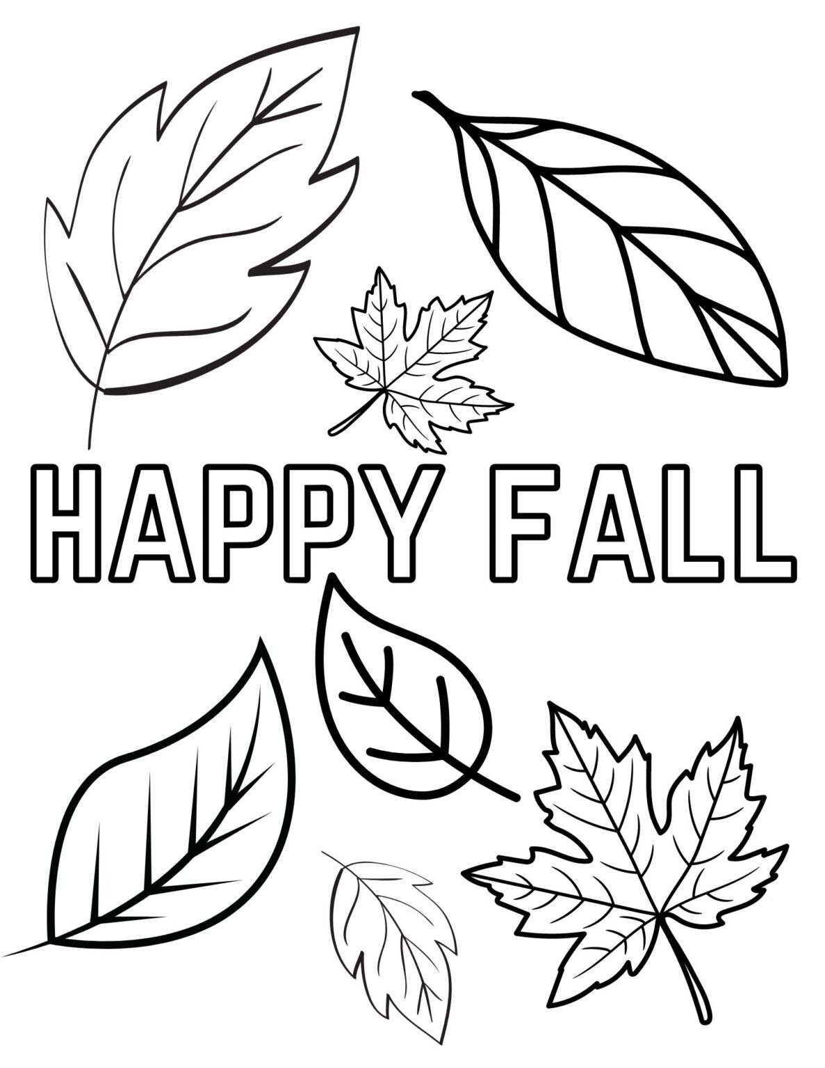 Printable Cute Fall Coloring Pages - Crafty Morning