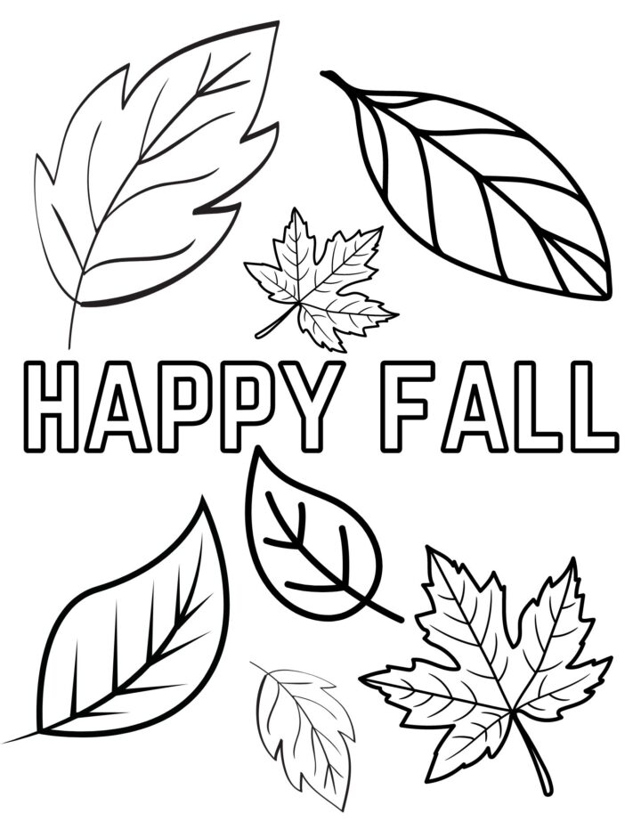 Printable Cute Fall Coloring Pages - Crafty Morning