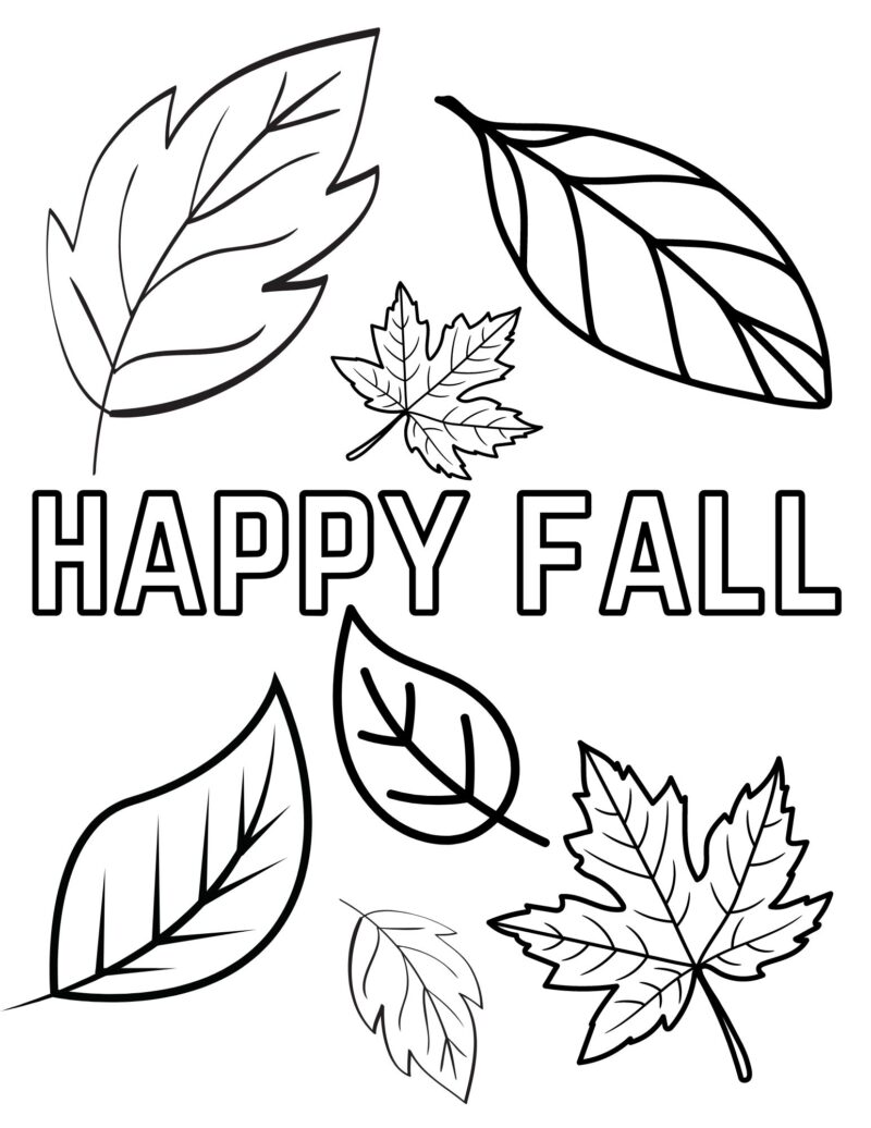 Printable Cute Fall Coloring Pages - Crafty Morning