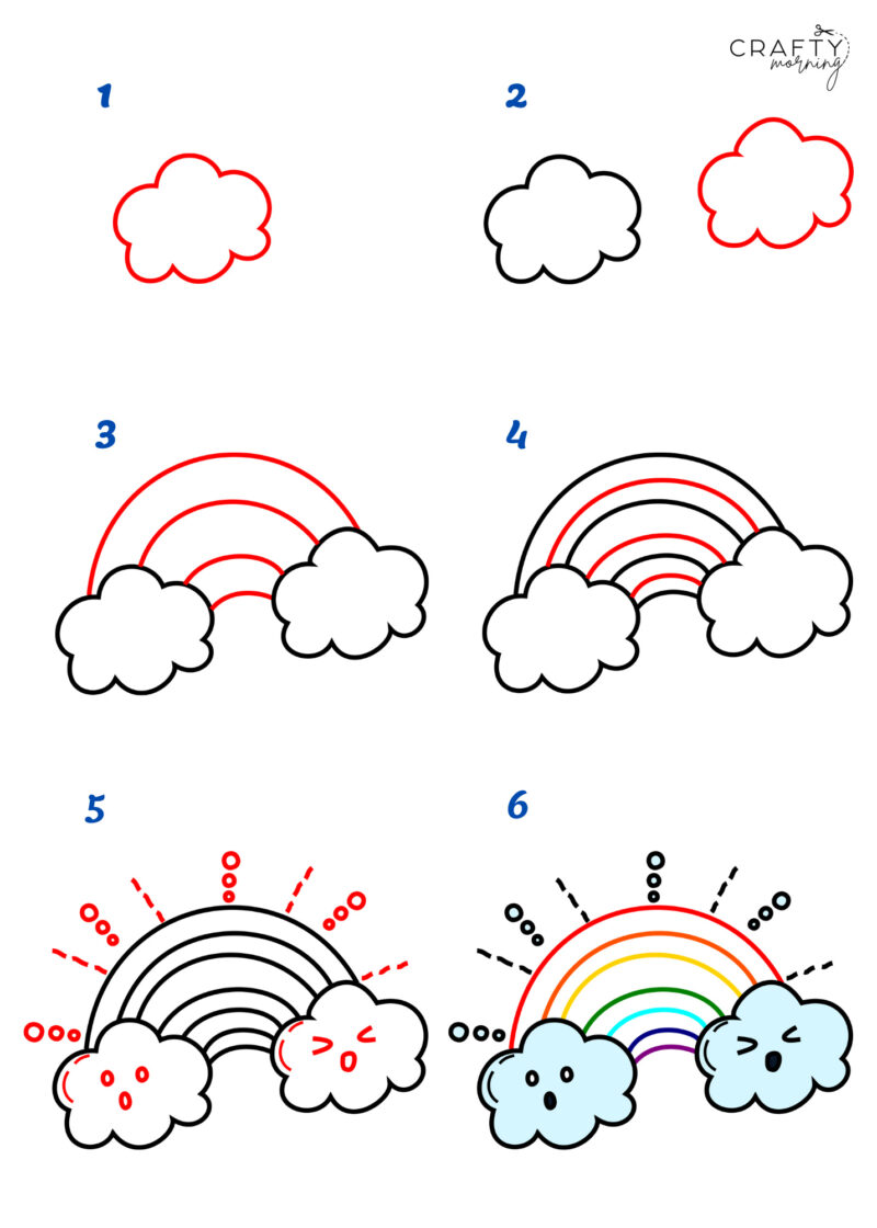 How to Draw a Rainbow - Crafty Morning