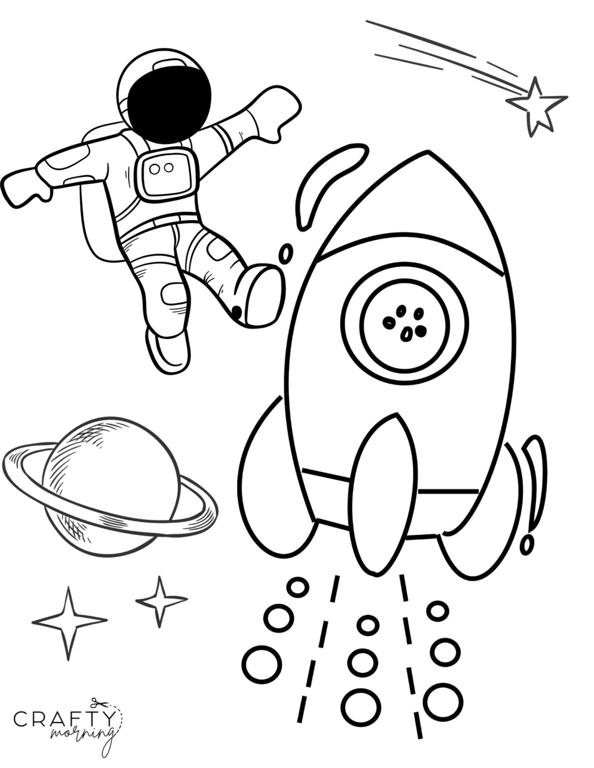 How to Draw a Rocket - Crafty Morning