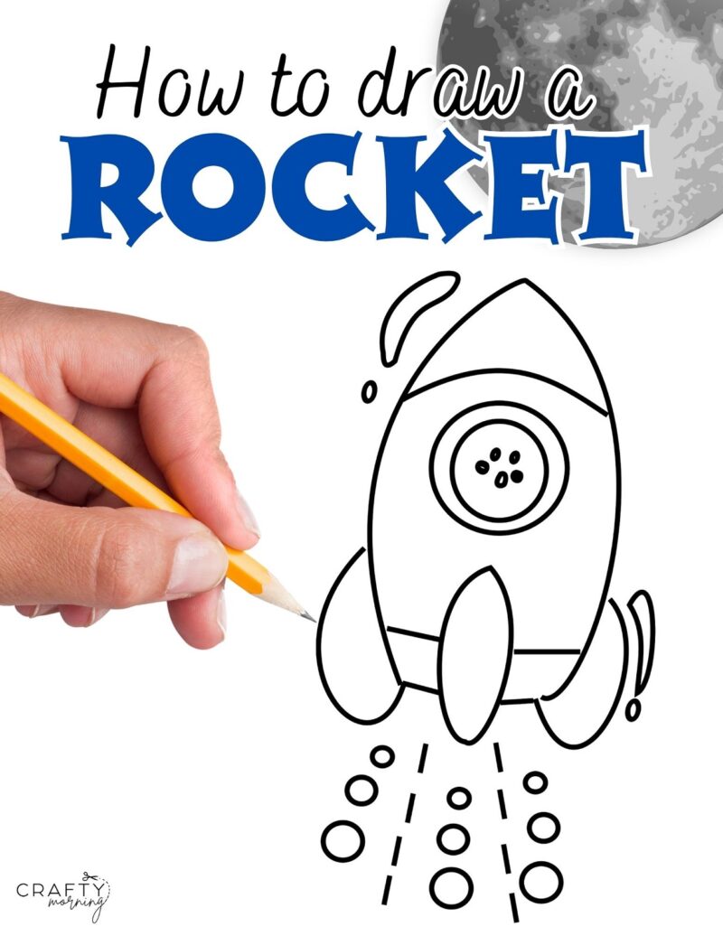 How to Draw a Rocket - Crafty Morning