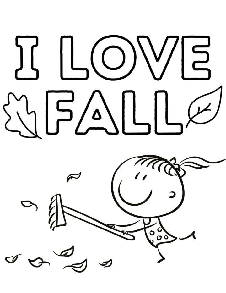 Printable Cute Fall Coloring Pages - Crafty Morning