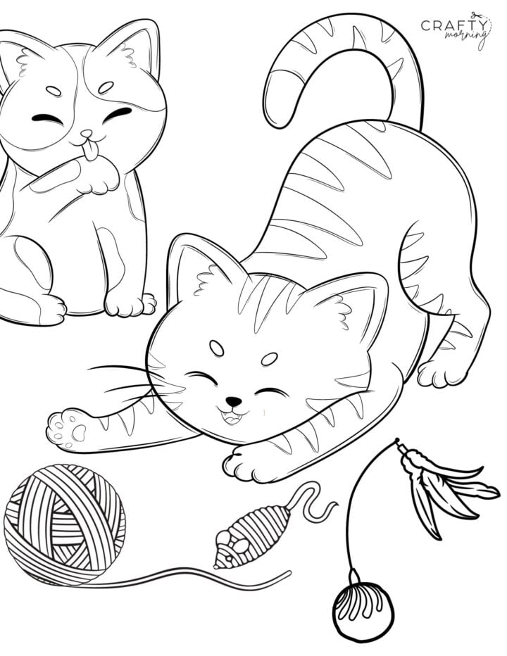Kitten Coloring Pages to Print - Crafty Morning