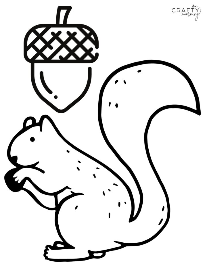 Squirrel Coloring Pages to Print - Crafty Morning