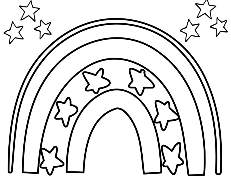 Free Rainbow Coloring Pages to Print - Crafty Morning