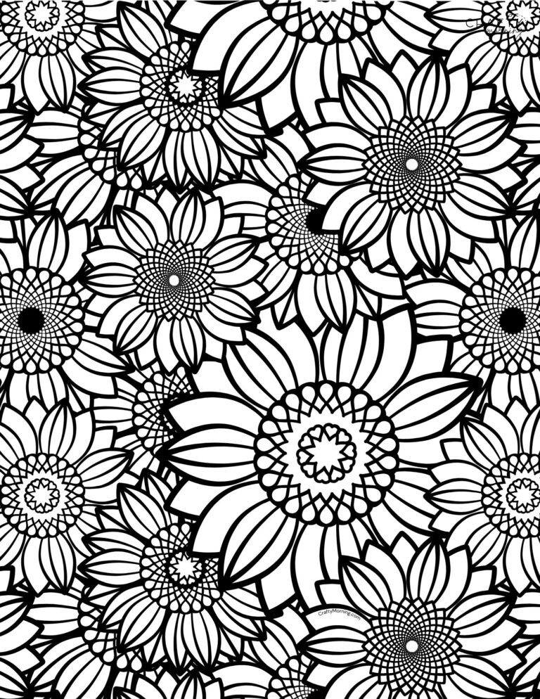 Free Printable Sunflower Coloring Pages - Crafty Morning