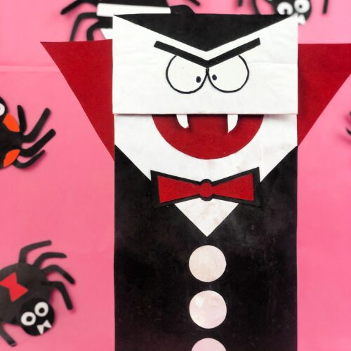 Paper Bag Dracula Vampire Puppet - Crafty Morning