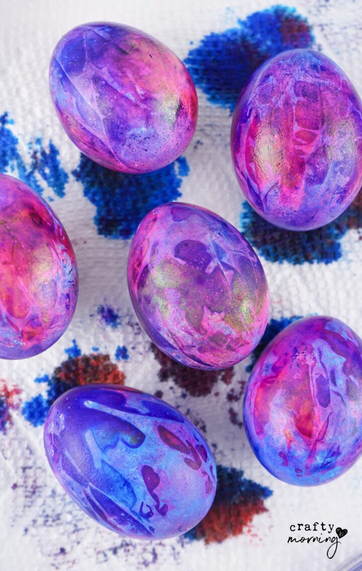 DIY Galaxy Easter Egg Decorating - Crafty Morning