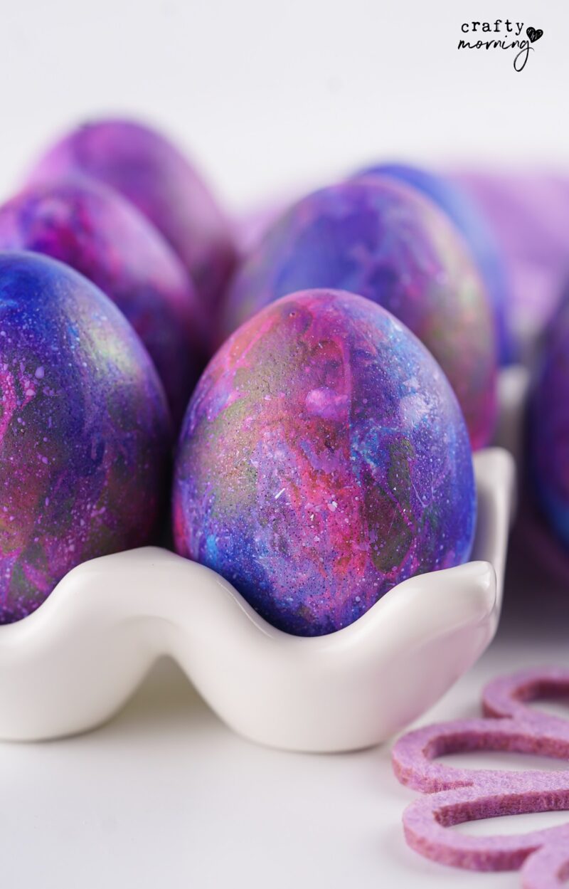 DIY Galaxy Easter Egg Decorating - Crafty Morning