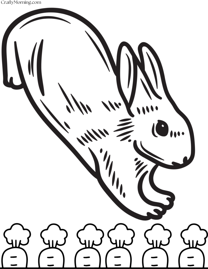 Bunny Coloring Pages to Print - Crafty Morning