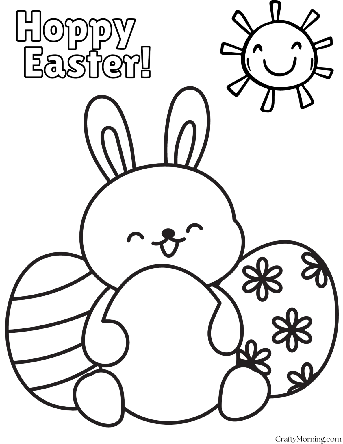 Bunny Coloring Pages to Print - Crafty Morning