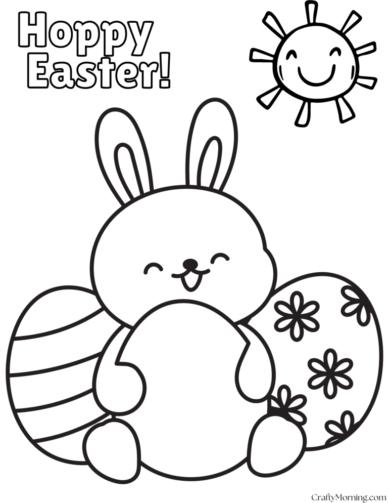 Bunny Coloring Pages to Print - Crafty Morning