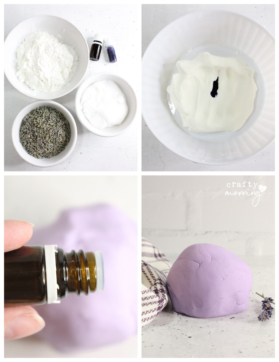 Lavender Cloud Dough Recipe - Crafty Morning