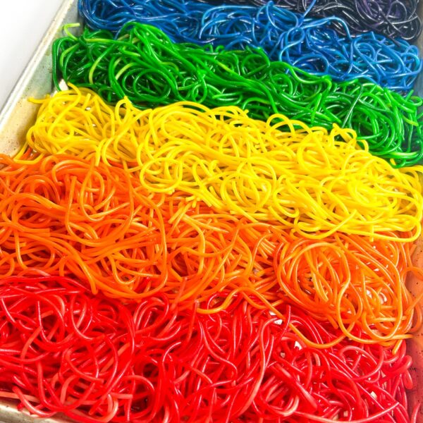 How to Make Rainbow Spaghetti - Crafty Morning